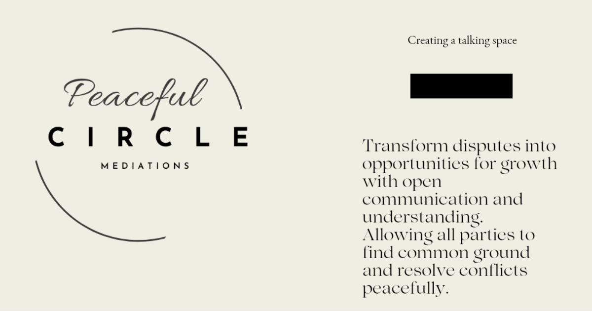 At Peaceful Circle Mediations, we foster open communication and ...